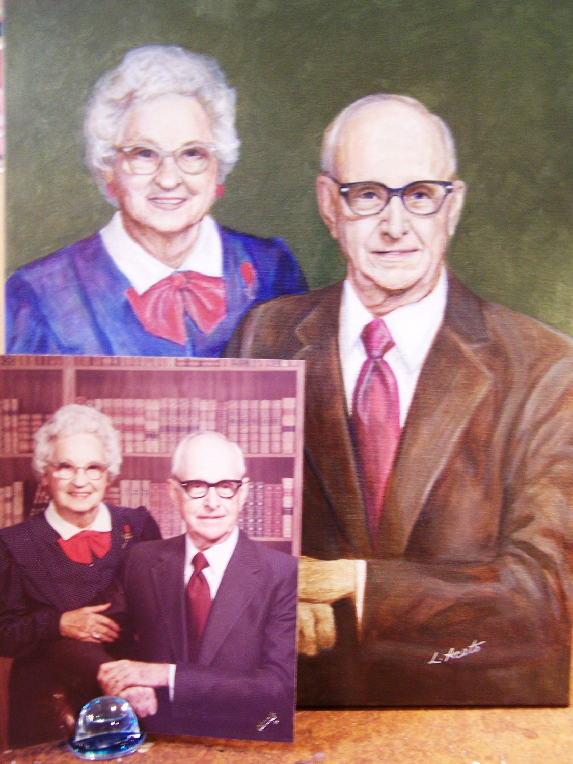 2-Person Portrait, 11"x 14" acrylic painting – ArtbyAceto